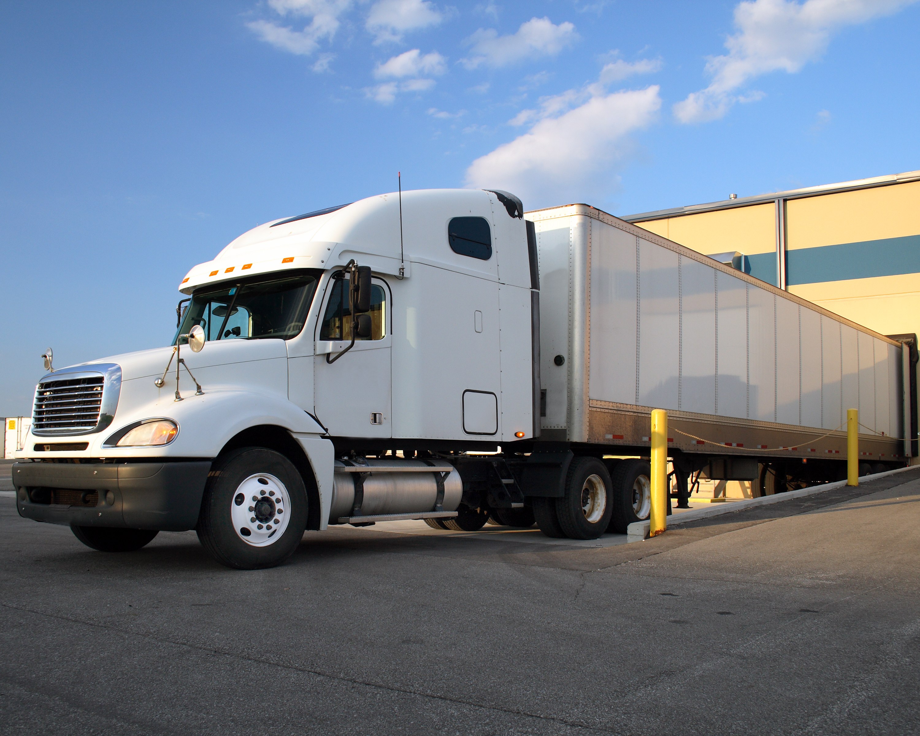 Semi Truck Tractor Trailer At Loading Dock Sageplan Technology